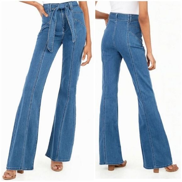 Express | Jeans | Expressssuper High Rise 7s Inspired Seam Detail Wide ...